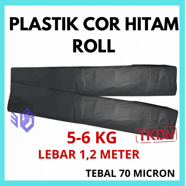 Plastik Cor Hitam Lebar 120 Cm /1,2 Meter | Tebal 70 Micron - Roll ...