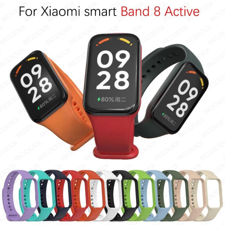Silicone WatchStrap For Xiaomi smart Band 8 Active SmartWatch Band ...
