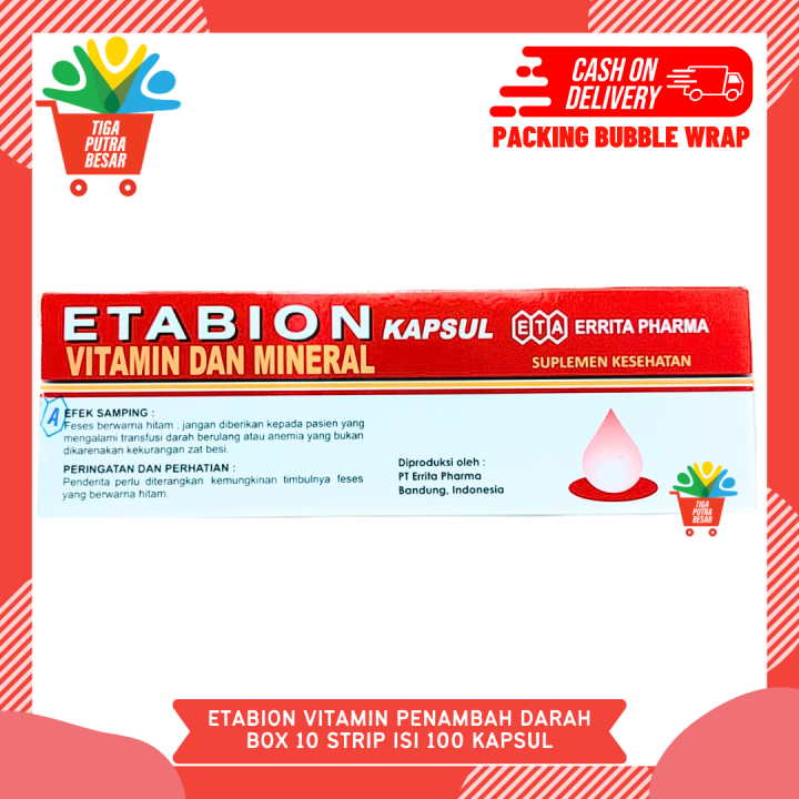ETABION MULTIVITAMIN MINERAL BOX 10 STRIP ISI 100 KAPSUL / SUPLEMEN ...