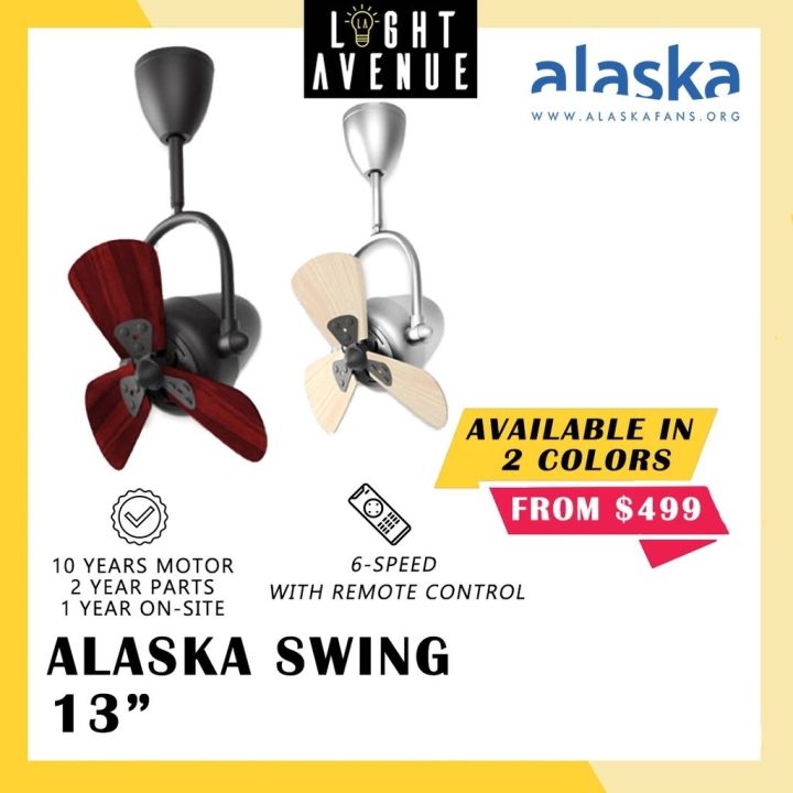 ALASKA Swing Corner Fan with Remote Control 3 Blade 13" | Lazada Singapore
