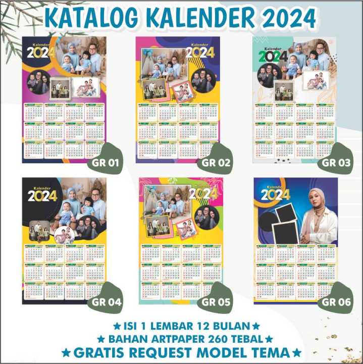 (FREE DESIGN) KALENDER DINDING CUSTOM 2024 KALENDER CUSTOM FOTO TEMA ...