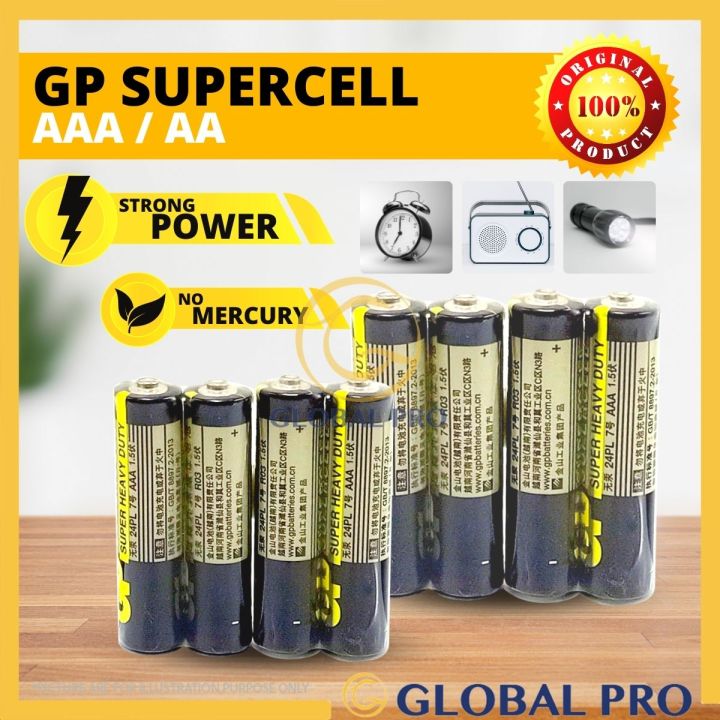 [READY STOCK ] 4PCs SUPERCELL AA/ AAA Battery Super Heavy Duty Battery ...