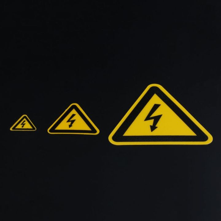 Danger High Voltage Electrical Shock Hazard Sign Sticker For Triangle ...