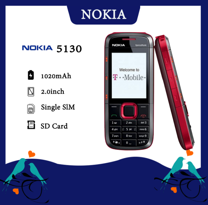 Nokia Original Keypad Phone 5130 Keypad Phone 1200mAh Battery Basic ...