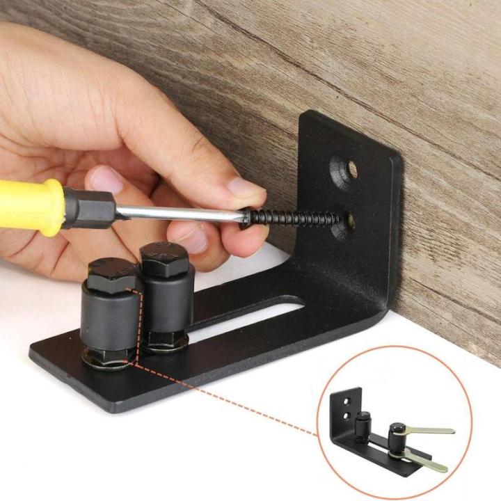 Home Security Tool 8 In 1 Floor Guide Sliding Wood Barn Door Roller ...
