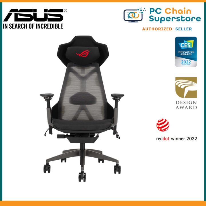 ASUS ROG Destrier Ergo Gaming Chair with futuristic cyborg aesthetic ...