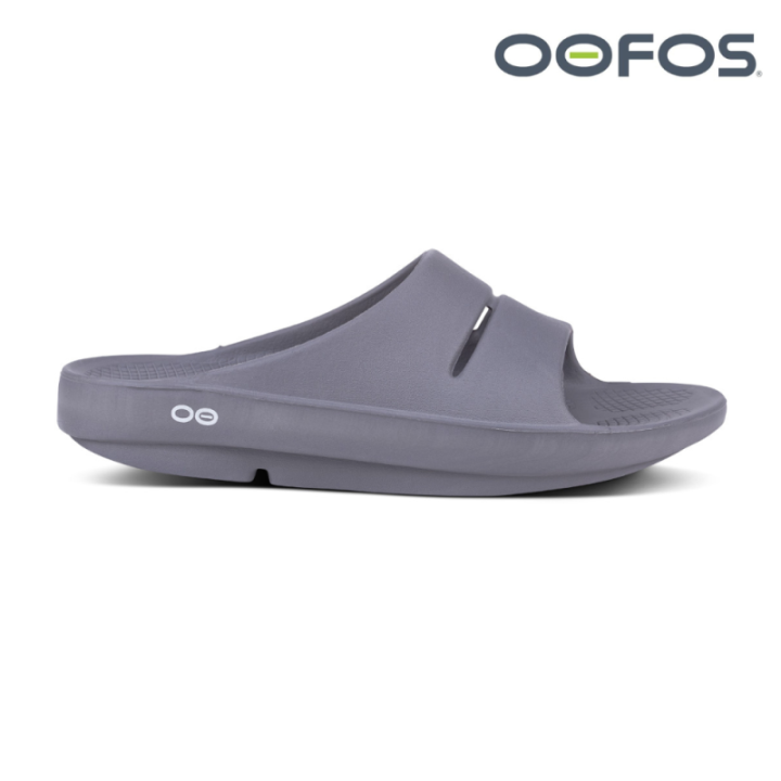 New OOFOS Unisex OOahh Recovery Slide Footwear Ooahh Slate Unisex men's ...