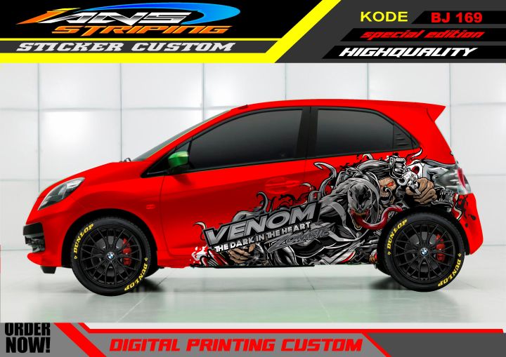 VARIASI MOBIL HONDA JAZZ / STIKER MOBIL BRIO AVANZA YARIS XENIA / DECAL ...