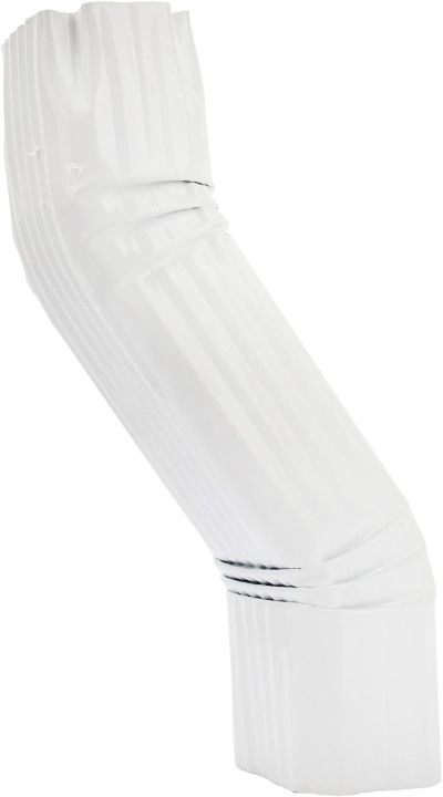 Gutter Downspout OFFSET White (Gloss) Aluminum gutter downspout elbow ...