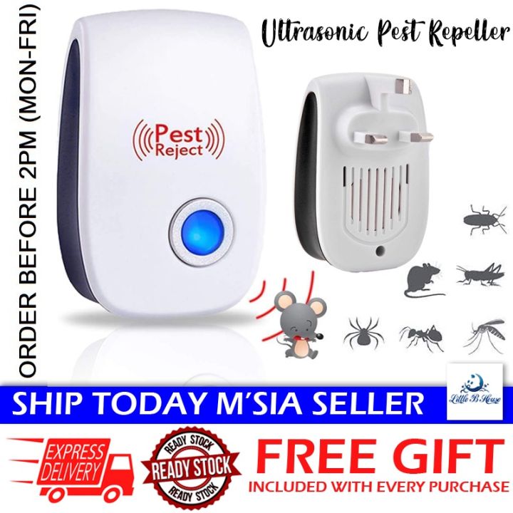 [Little B House] Pest Reject Ultrasonic Pest Repeller Anti Mouse Pest ...