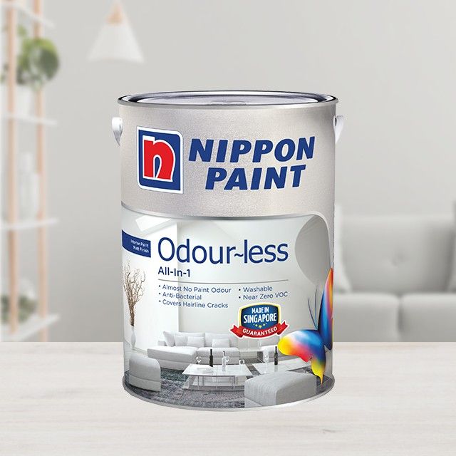 Nippon Paint Odour-Less All in One Anti-Bacterial Formula With Attraction Colours Series ...