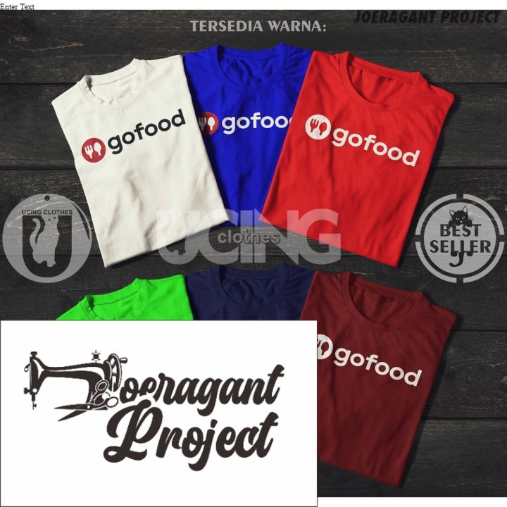 Kaos Baju gofood Logo Baru Kaos Perusahaan Gojek JP | Lazada Indonesia