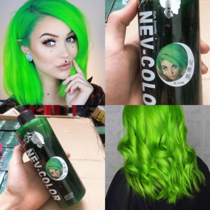 Màu nhuộm Phủ bóng Xanh Nõn Chuối _5D Hàn Quốc NEV COLOR 450ml | Lazada.vn