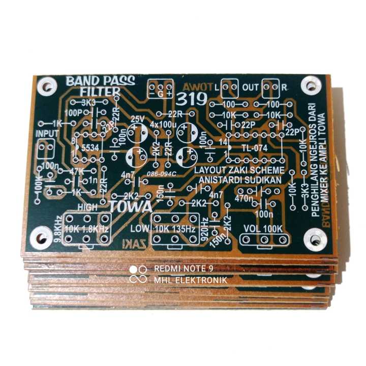 PCB BAND PASS FILTER TONE CONTROL TOS TOWA TOA 319 | Lazada Indonesia