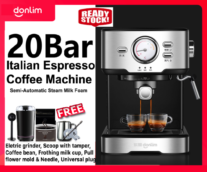Donlim DL-KF5403 (Ship Fast) Espresso Coffee Machine Pump Steam 20Bar 1 ...