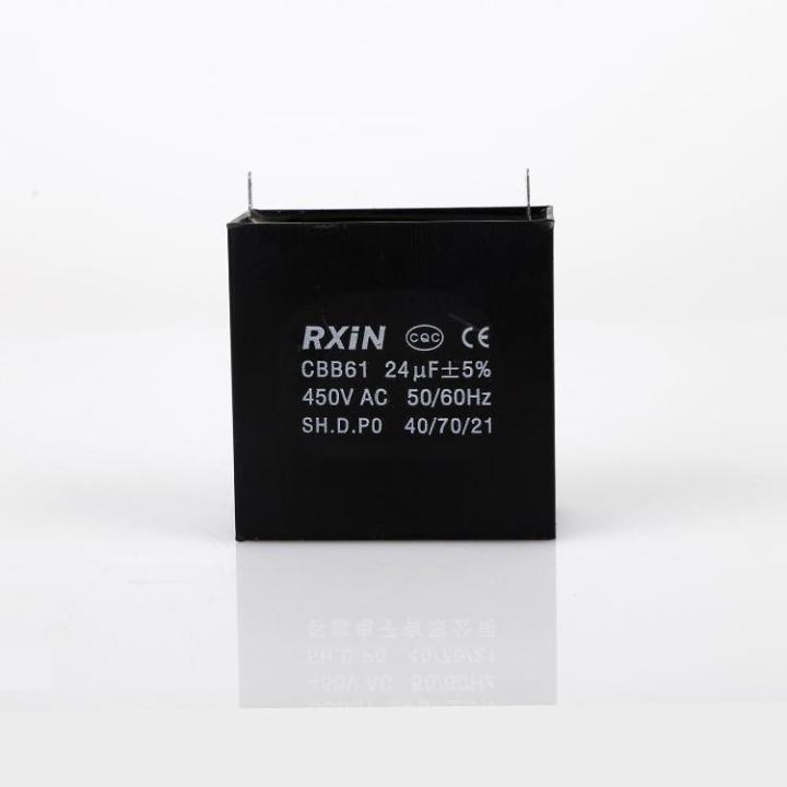24UF Capacitor CBB61 24UF 450VAC fan capacitor Run Capacitor 24UF Start ...