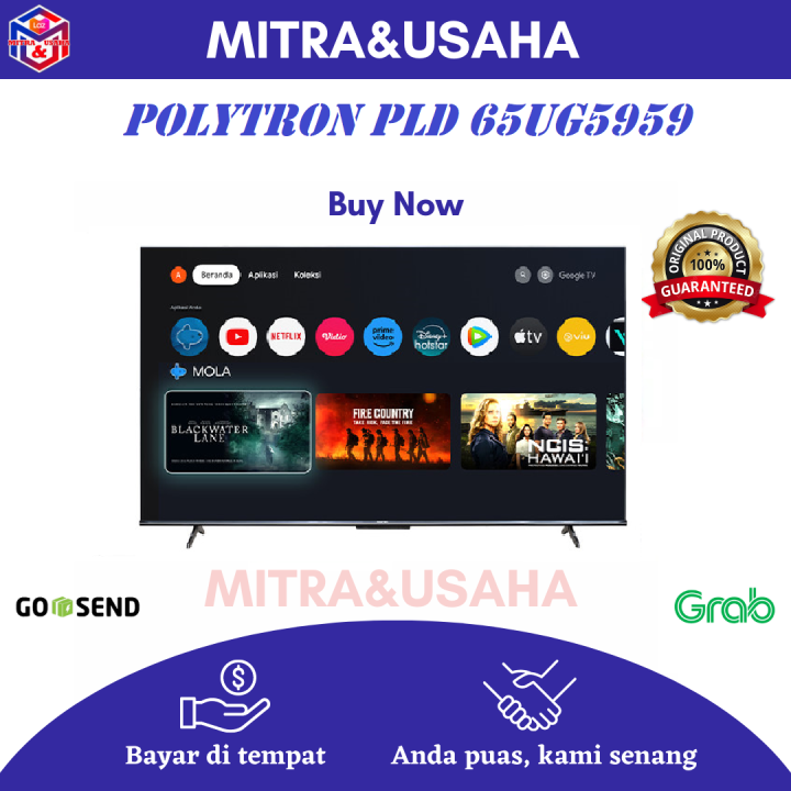 POLYTRON PLD 65UG5959 4K UHD Smart Google TV (65 Inch) - GARANSI RESMI ...