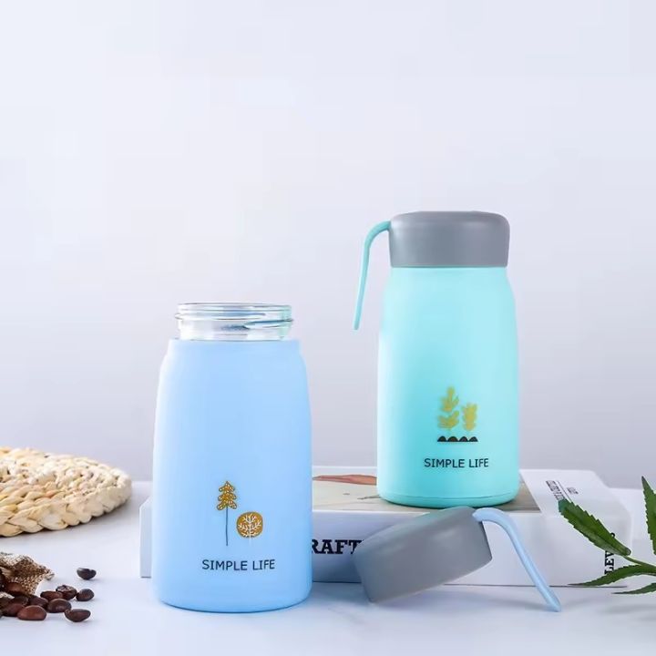 ACC SMARKET Botol Minum Kaca Aesthetic H681 Tumblr Anti Tumpah dan ...