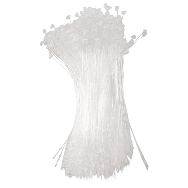 (HFYD) 500 Pieces White Snap Lock Pins Loop Price Tag Fastener 5" 130mm ...