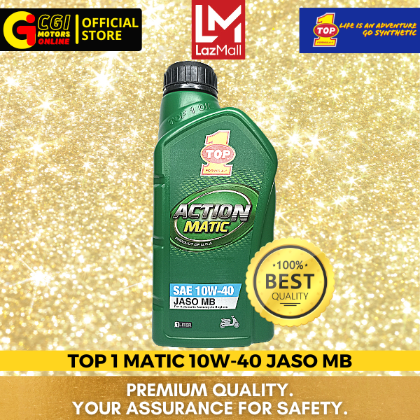 Top 1 Action Matic 4T (1Liter) 10W-40 Synthetic Blend Motor Oil | Lazada PH