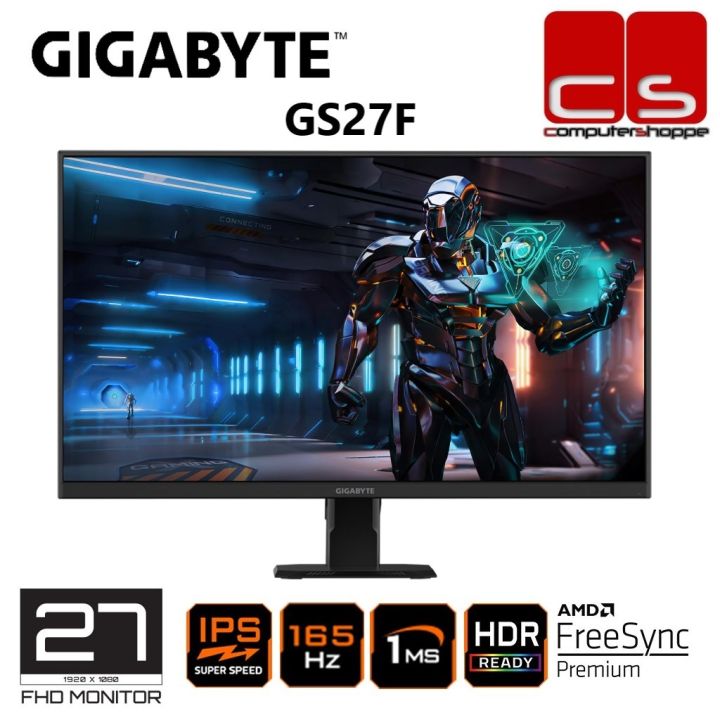 Gigabyte GS27F 27'' FHD 165HZ 1MS FREE-SYNC HDR SS IPS Gaming Monitor ...
