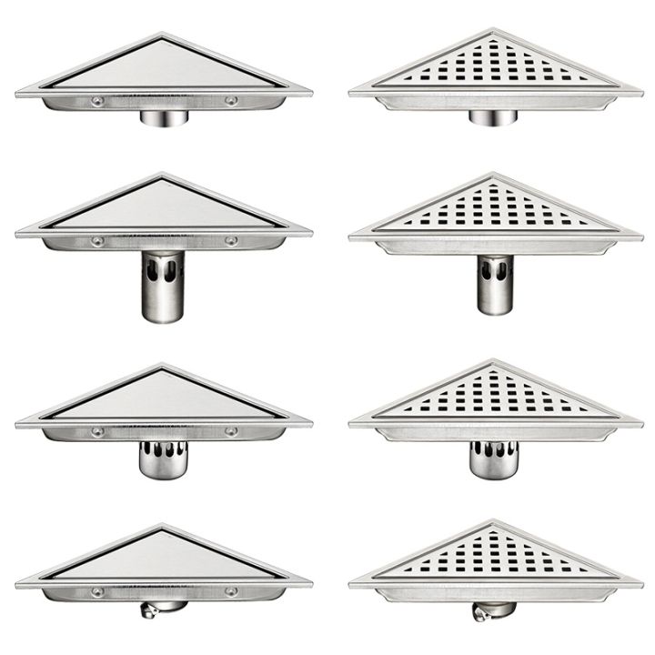 Stainless Steel Triangle Invisible Floor Drain Balcony Bathroom Corner ...
