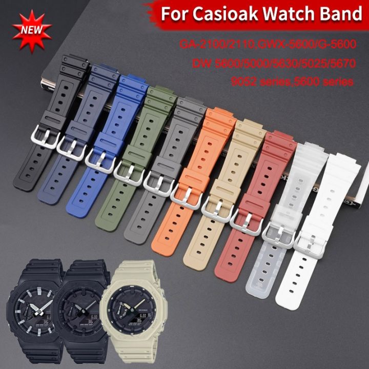 Rubber Strap for Casio G SHOCK GA 2100 DW-5600 Sport Bracelet Watch ...