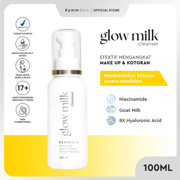 KYMM SKIN Susu Pembersih Wajah Glow Milk Cleanser - Efektif ...