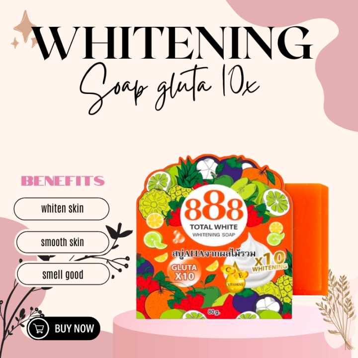 Original and Authentic 888 Total Whitening AHA Soap X10 | Lazada PH