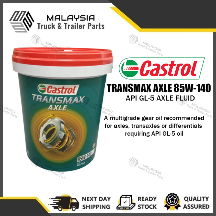 CASTROL TRANSMAX AXLE 85W-140 AXLE FLUID API GL-5 18L 18 LITER | Lazada