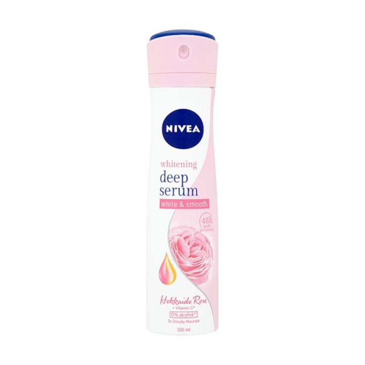Nivea (F) Spray Whitening Deep Serum Hokkaido Rose 150Ml | Lazada
