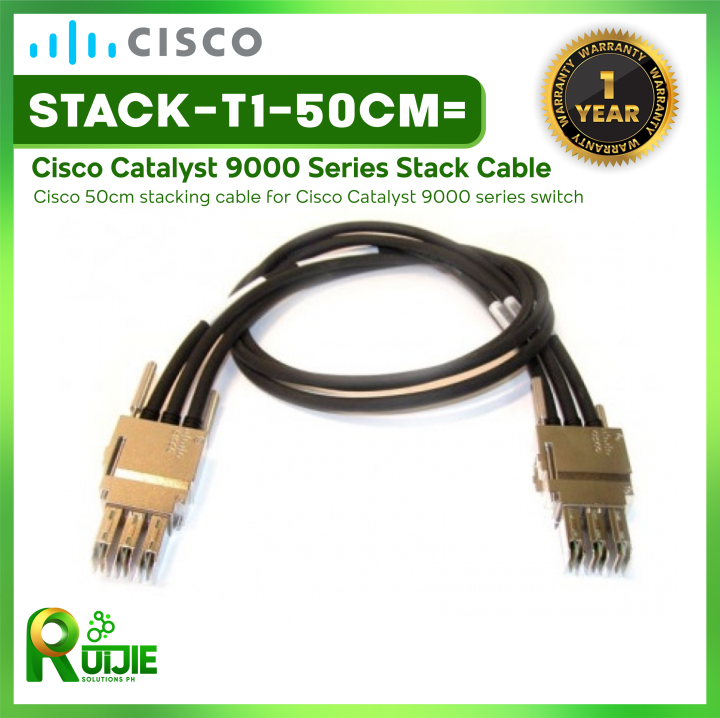 Cisco Catalyst 9000 Series Stack Cable "STACK-T1-50CM=", Cisco 50cm ...