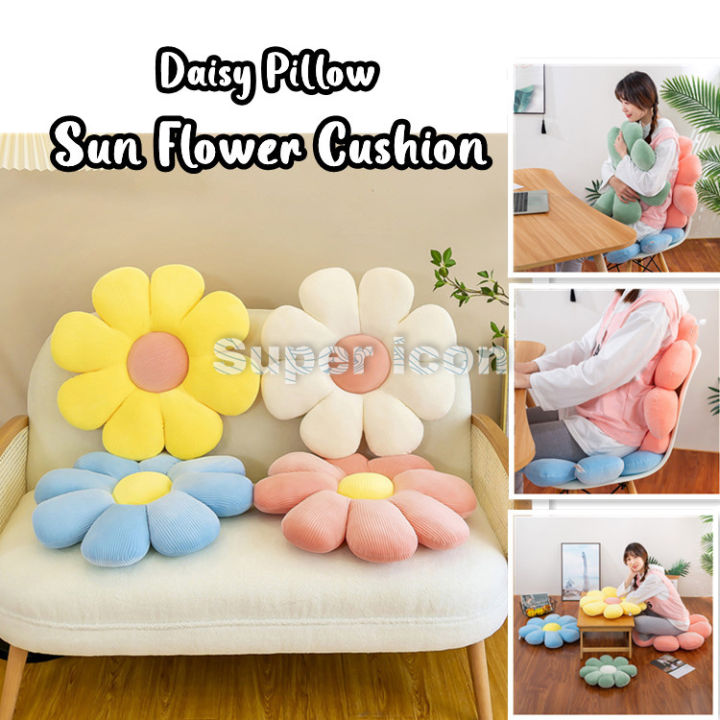 Cute Plush Flower Cushion Sunflower Cushion Pillow Soft Chair Seat Cushion | Lazada