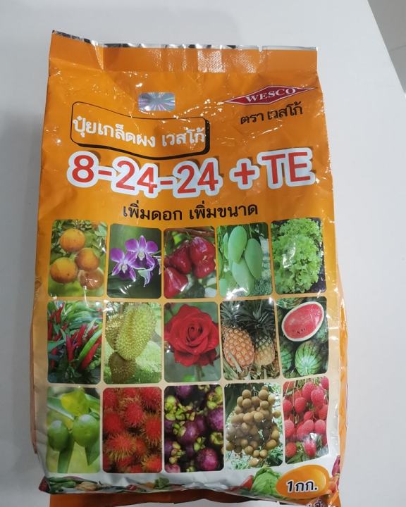 8-24-24+TE. ตราเวสโก้ สูตรเพิ่มดอก เพิ่มขนาด 1กก. | Lazada.co.th