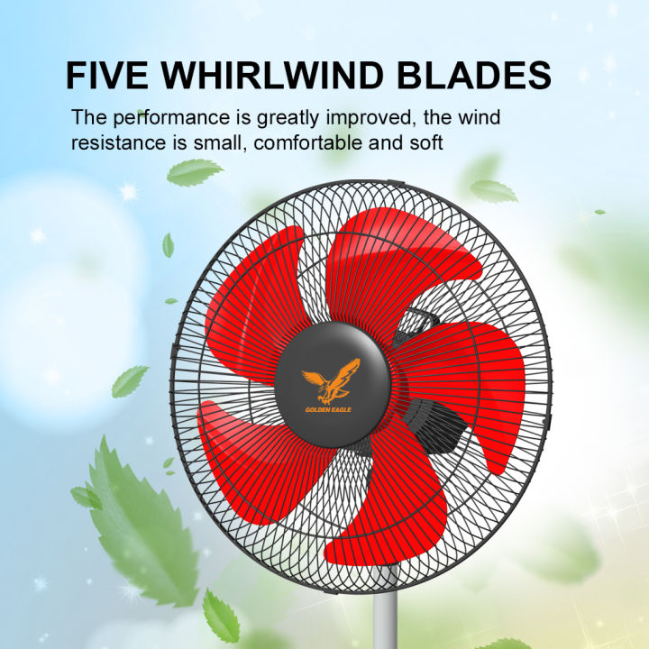 GOLDEN EAGLE] LJJ #GSF-16B(KEY) 16" 5 LEAF Stand Fan Electric Stand Fan ...