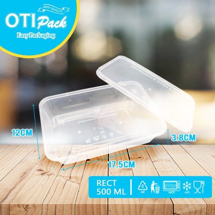 Thinwall / Food Container 500 ml PERSEGI PANJANG isi 25 | Lazada Indonesia
