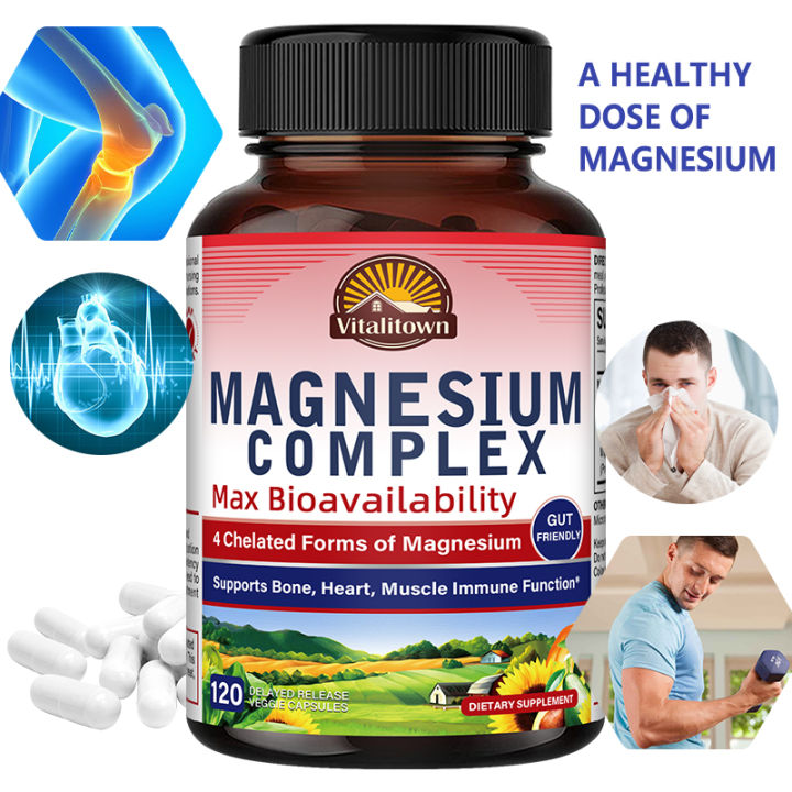 Magnesium Complex Supplement - Chelated Magnesium Glycinate, Magnesium ...