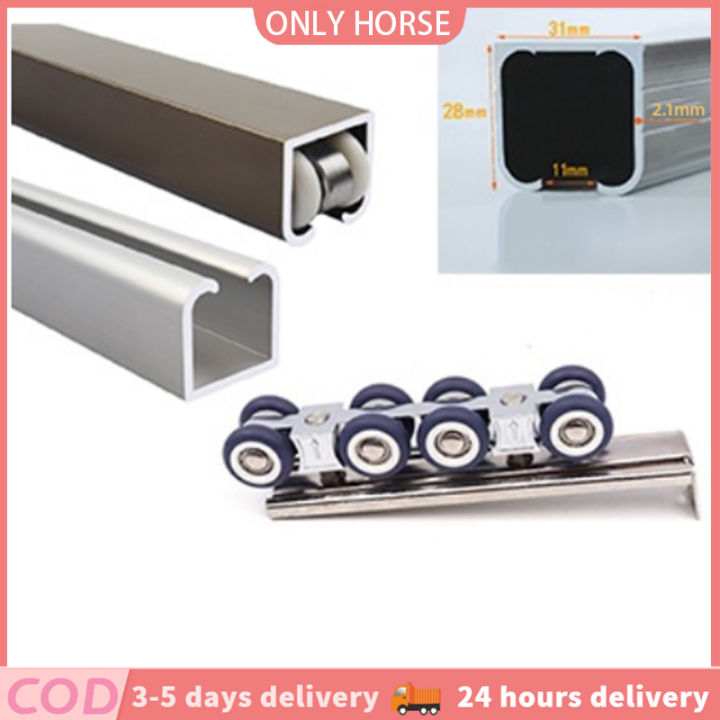 Sliding Door Roller (Nylon/Steel) Set 80 to 100kg With 2 Meter Track ...