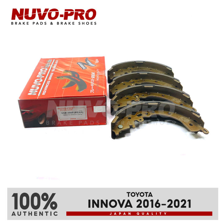 NUVO-PRO BRAKE SHOE RR TOYOTA INNOVA 2016-2021 VKX-2965 ( 1 SET ...