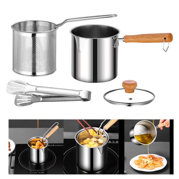 Deep Fryer Set Nonstick Frying Basket for Boiling Fried Chicken French ...