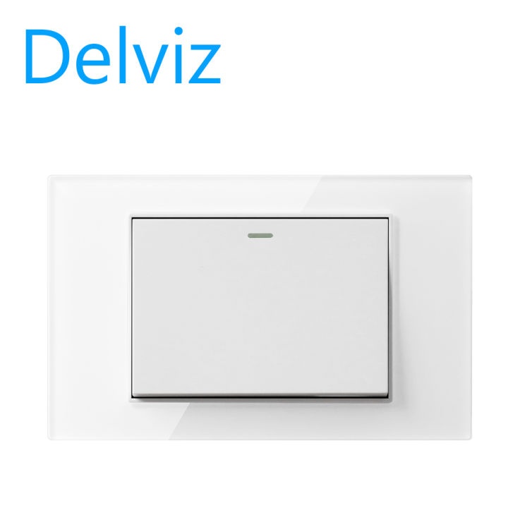 DELVIZ 120 wall light switch, 1 on 2 way single control double control ...