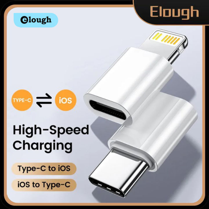 Elough Type C Adapter for Ios Lightning Male To Type c Adapter Female ...