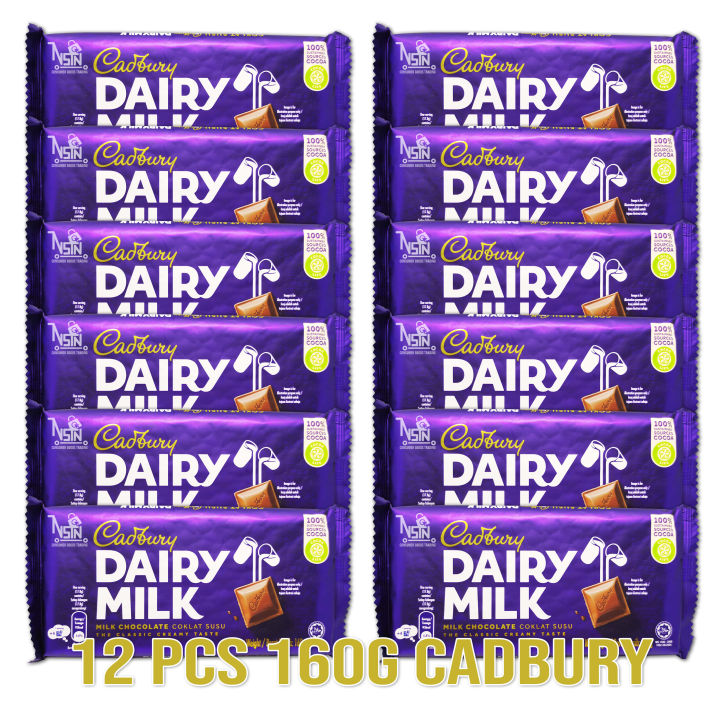 Cadbury Dairy Milk 160g x 12pcs (1box) | Lazada PH