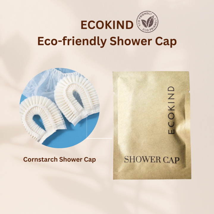 Hotel SHOWER CAP Cornstarch Eco-friendly Ecokind Hotel Amenities [50pcs ...