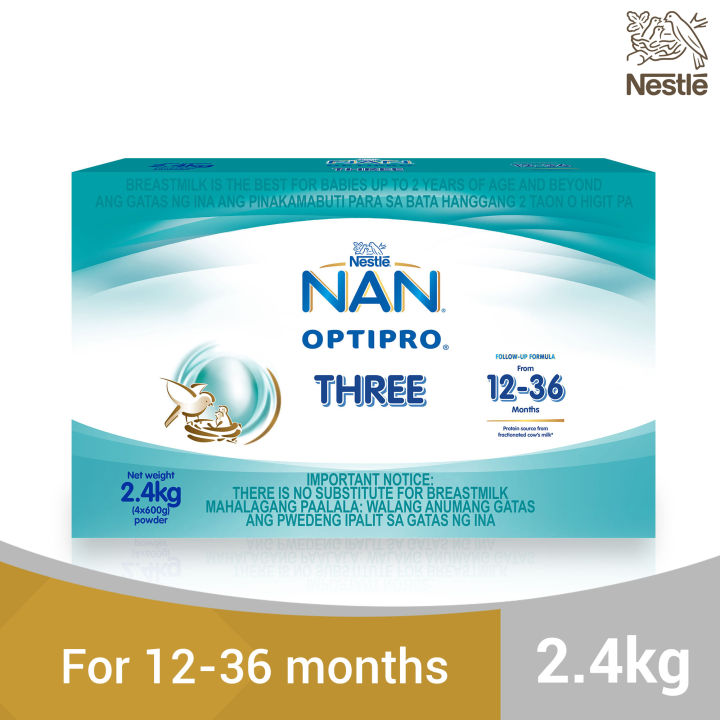 NAN OptiPro Three Milk Supplement for Children 12-36 Months 2.4kg | Lazada PH