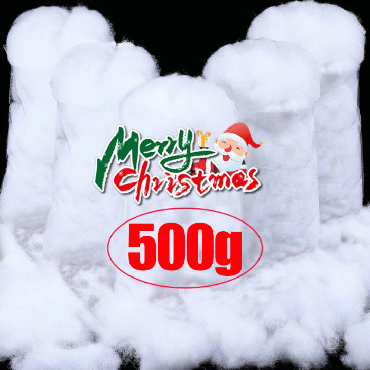 500g Christmas Artificial Snow Cotton Fluffy Lightweight Blanket ...
