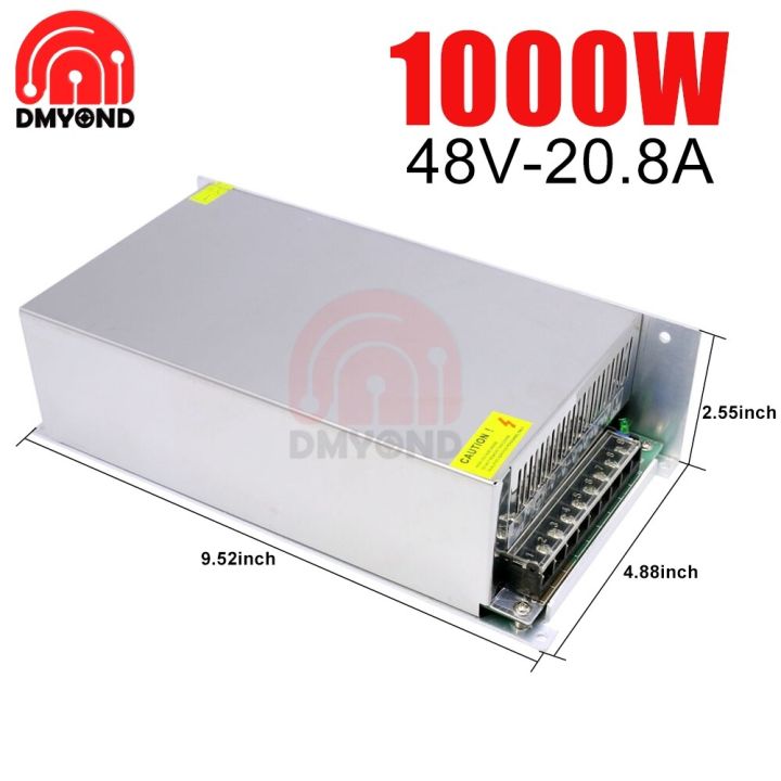 Switching Power Supply S-1000-48 DC 48V 20.8A 1000W Lampu Transformer untuk Lampu LED Stage ...