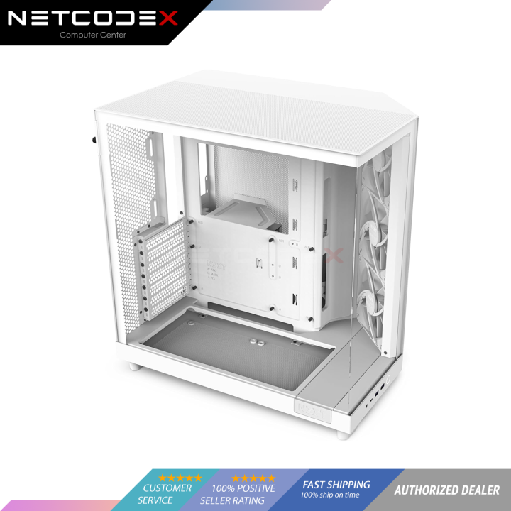 NZXT H6 Flow Compact Dual-Chamber Mid-Tower Airflow Case Panoramic ...