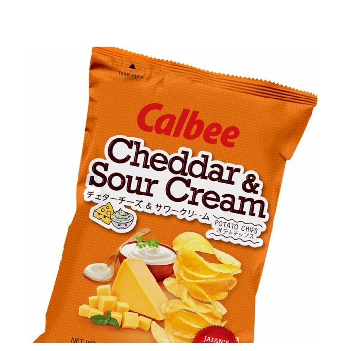 Calbee Potato Chips Cheddar & Sour Cream Party Size 170g [Expiry on Apr ...