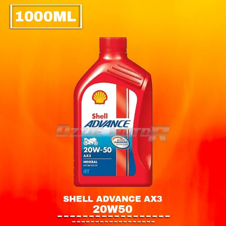 Shell Advance AX3 20W50 MA 1L Oli mesin 4T | Lazada Indonesia